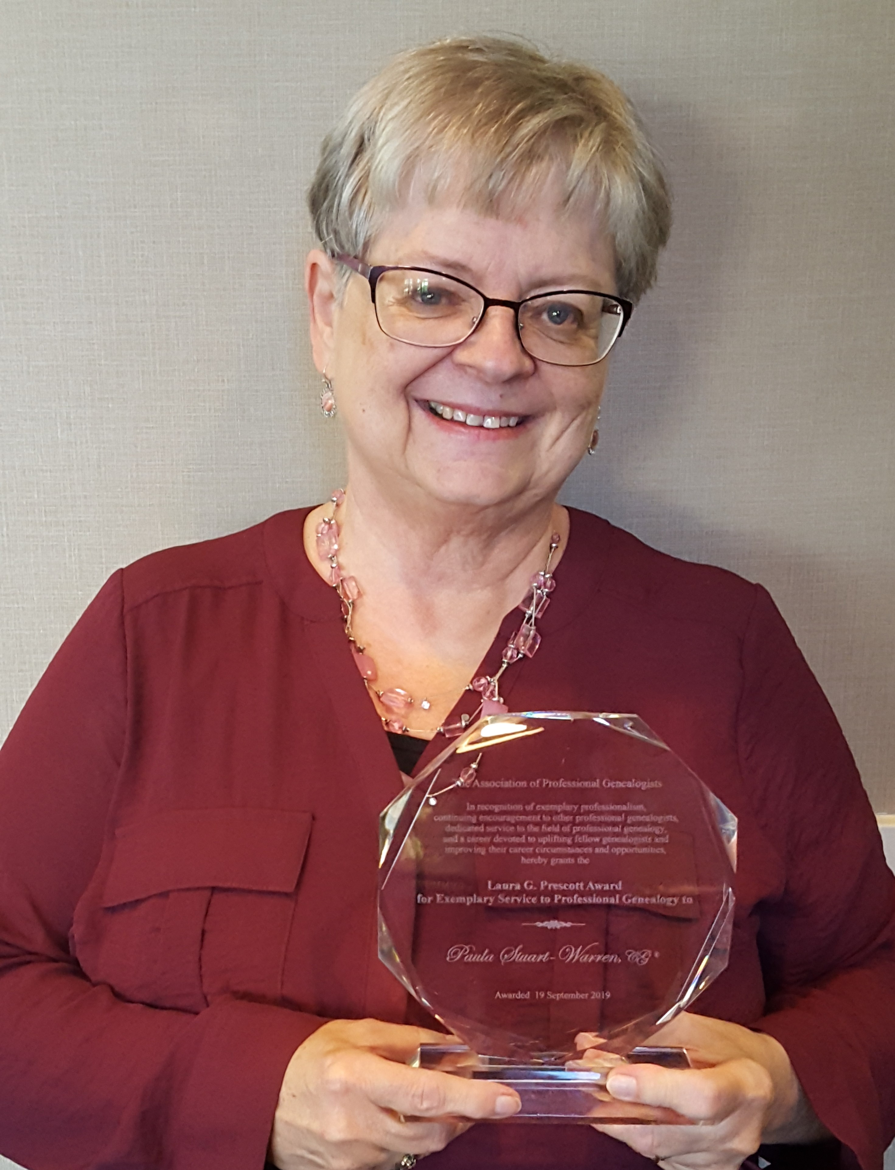 A neat award for me: Laura G. Prescott Award for Exemplary Service to ...