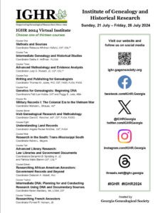 IGHR Announces 2024 Virtual Genealogy Course Lineup | Genealogy by Paula